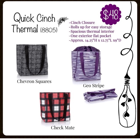 thirty-one | Bags | Thirtyone Quick Cinch Thermal Purple Geo Stripe ...